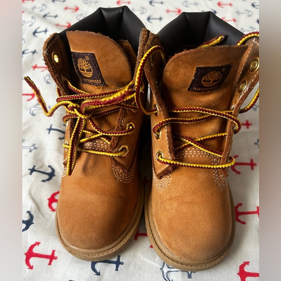 Timberland | Shoes | Timberland Tan Construction Boots Boy Sz 9c Good ...